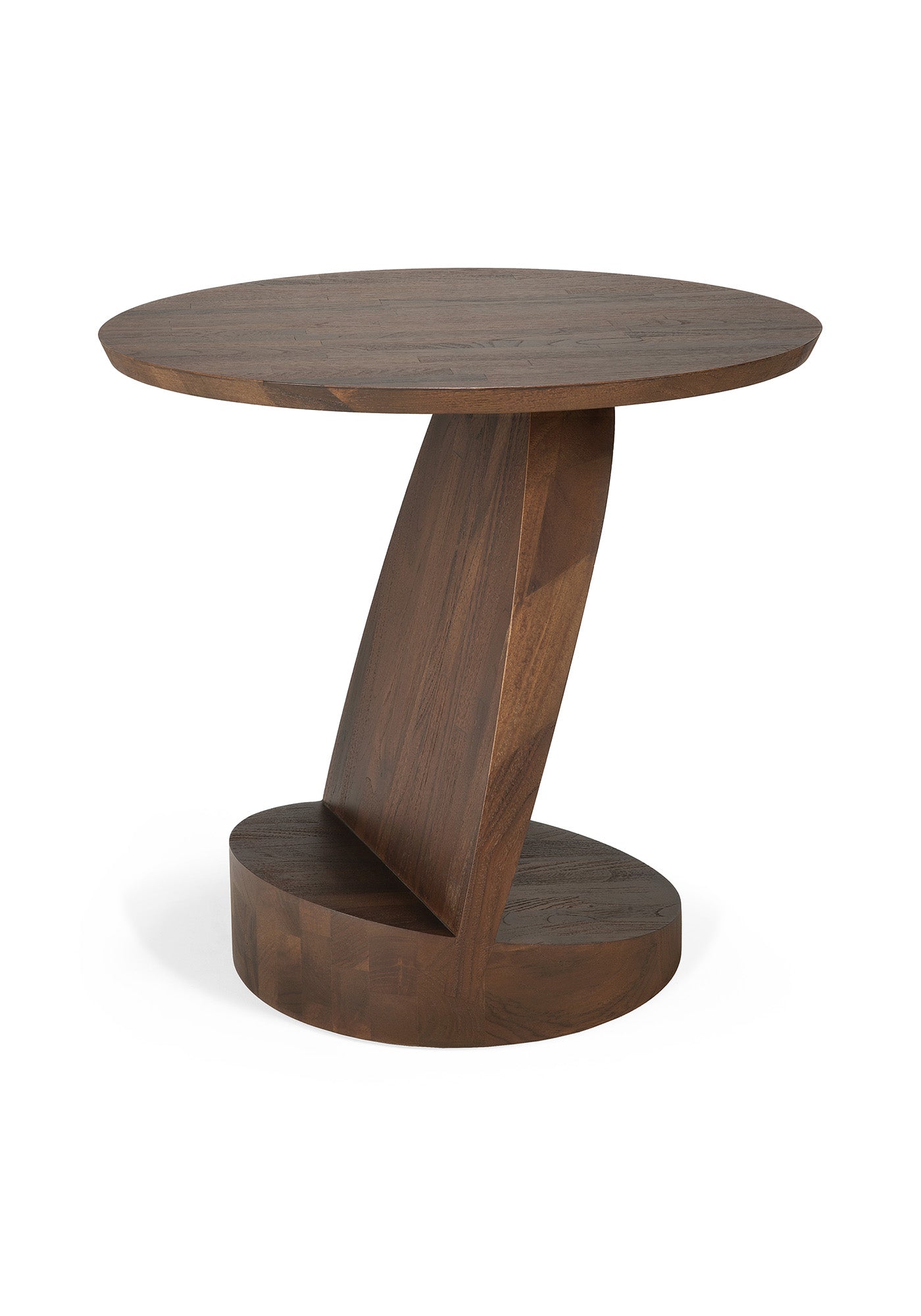 Oblic Side Table - Teak Brown – Enkay