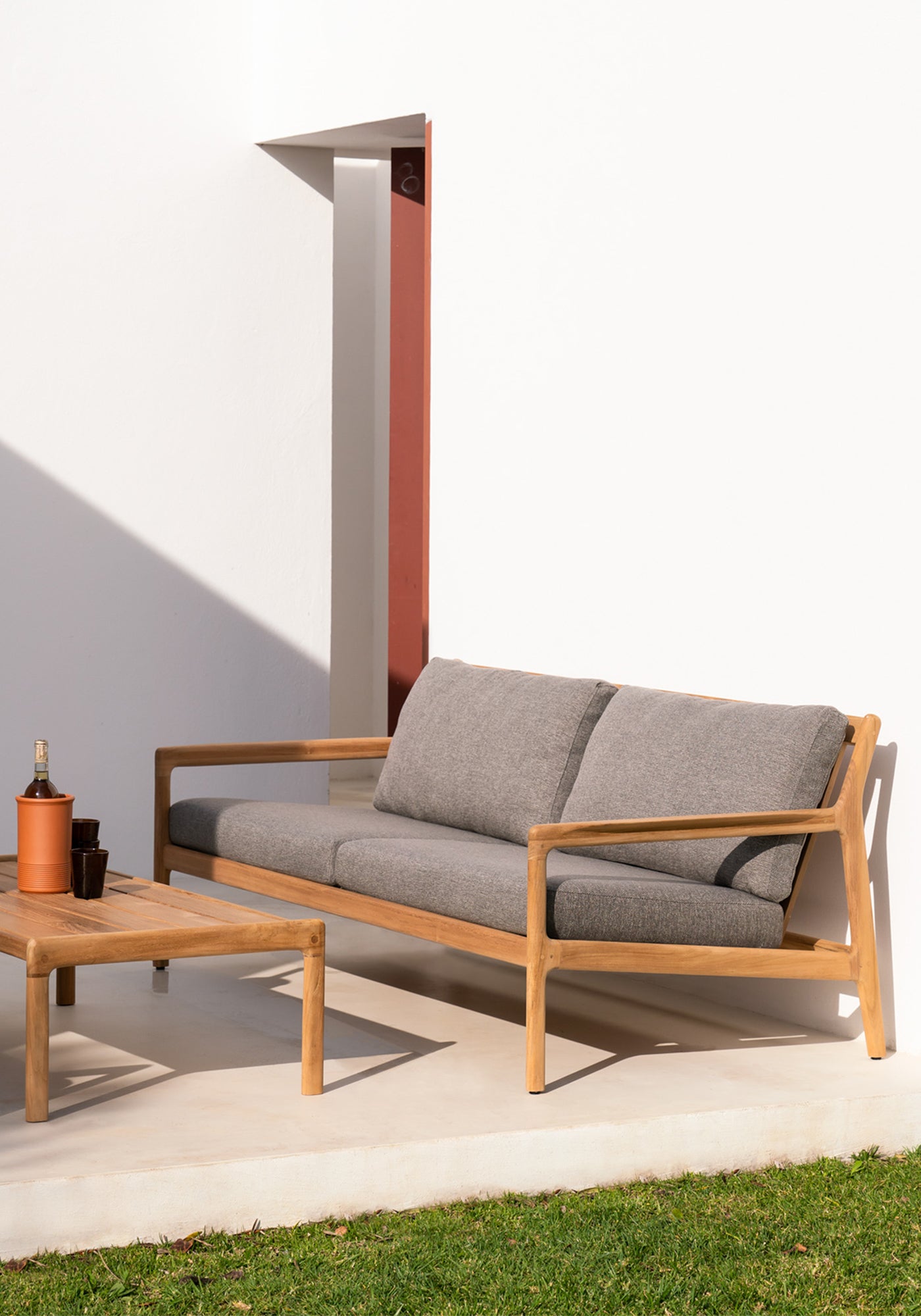 Jack Outdoor Sofa - Teak - Mocha – Enkay